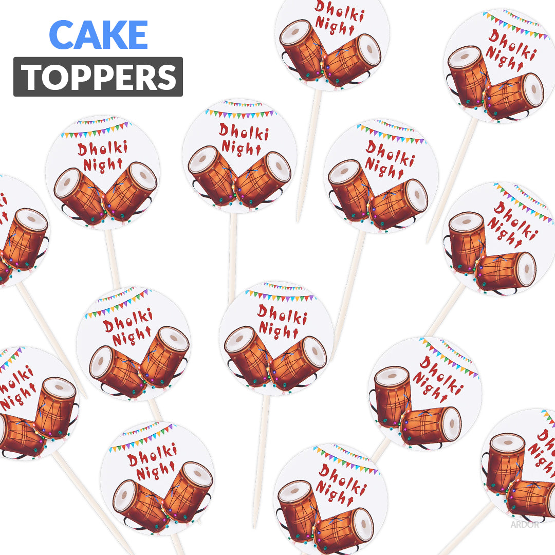 Dholki Mini Mithai Toppers – Mehndi & Wedding Sweet Decor – ardor