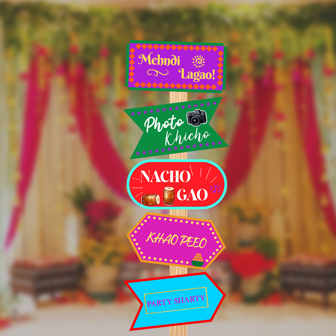 Customized Welcome Mehndi Sign Board – Wedding & Event Entrance Decor ...